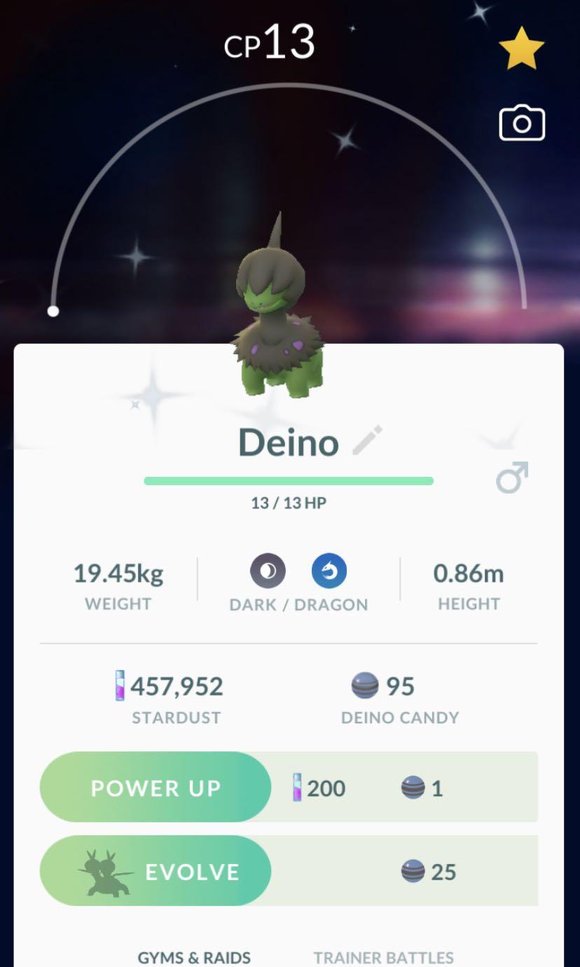 Shiny Deino, Toys & Games, Video Gaming, Others on Carousell