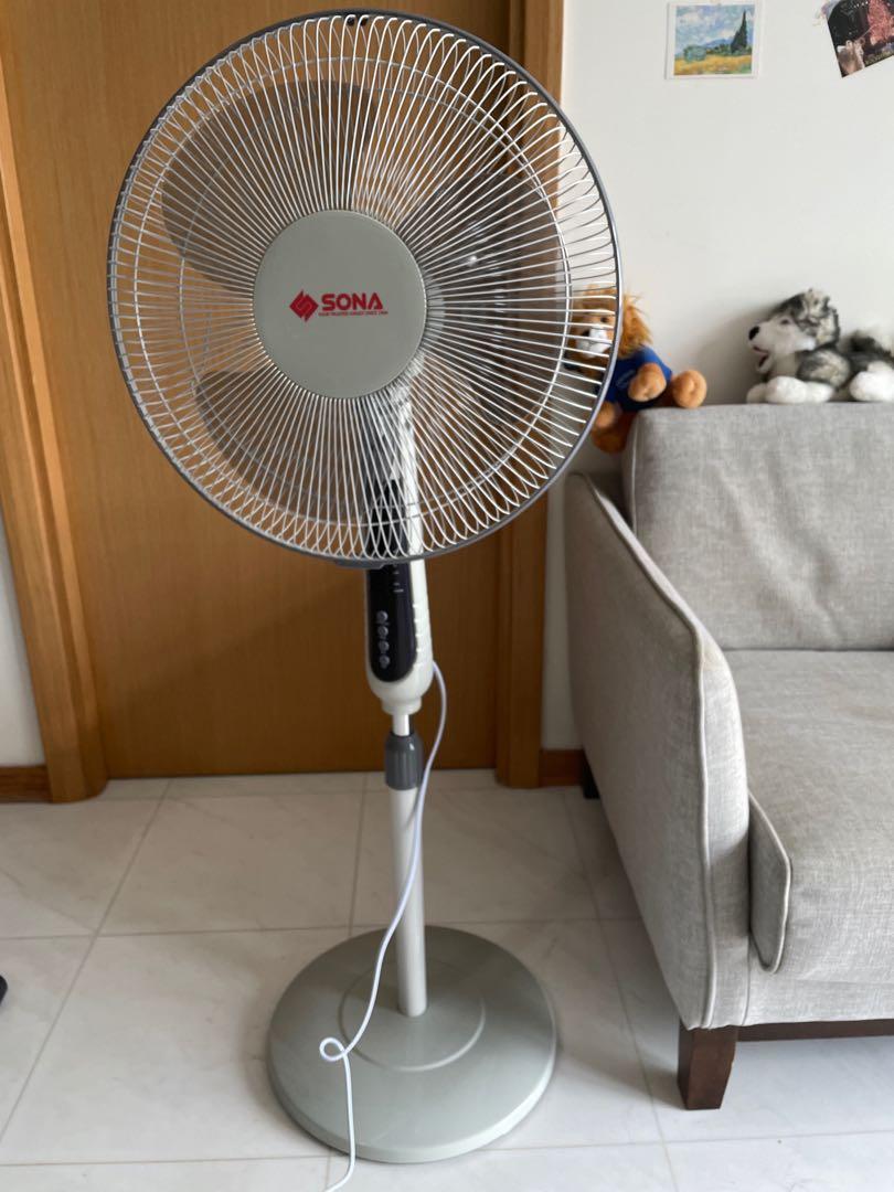 Sona Stand Fan with Remote Control, Furniture & Home Living, Lighting ...