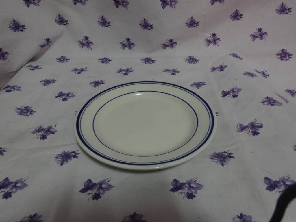 Ciera Fine Porcelain Plate with Blue Band Fountain Pattern 1960s ...