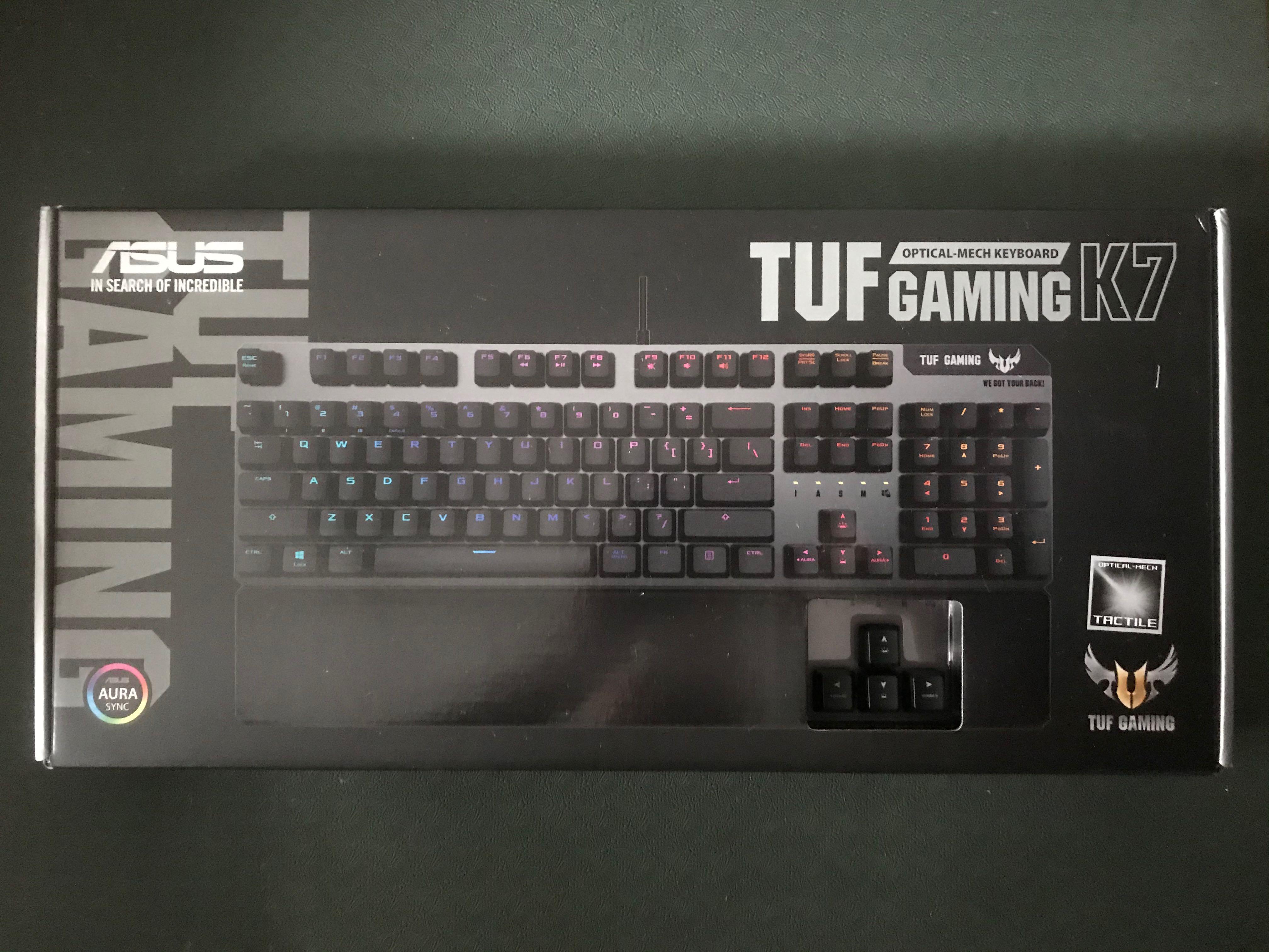 ASUS TUF Gaming K7 Optical-mech Gaming Keyboard with Tactile switch ...