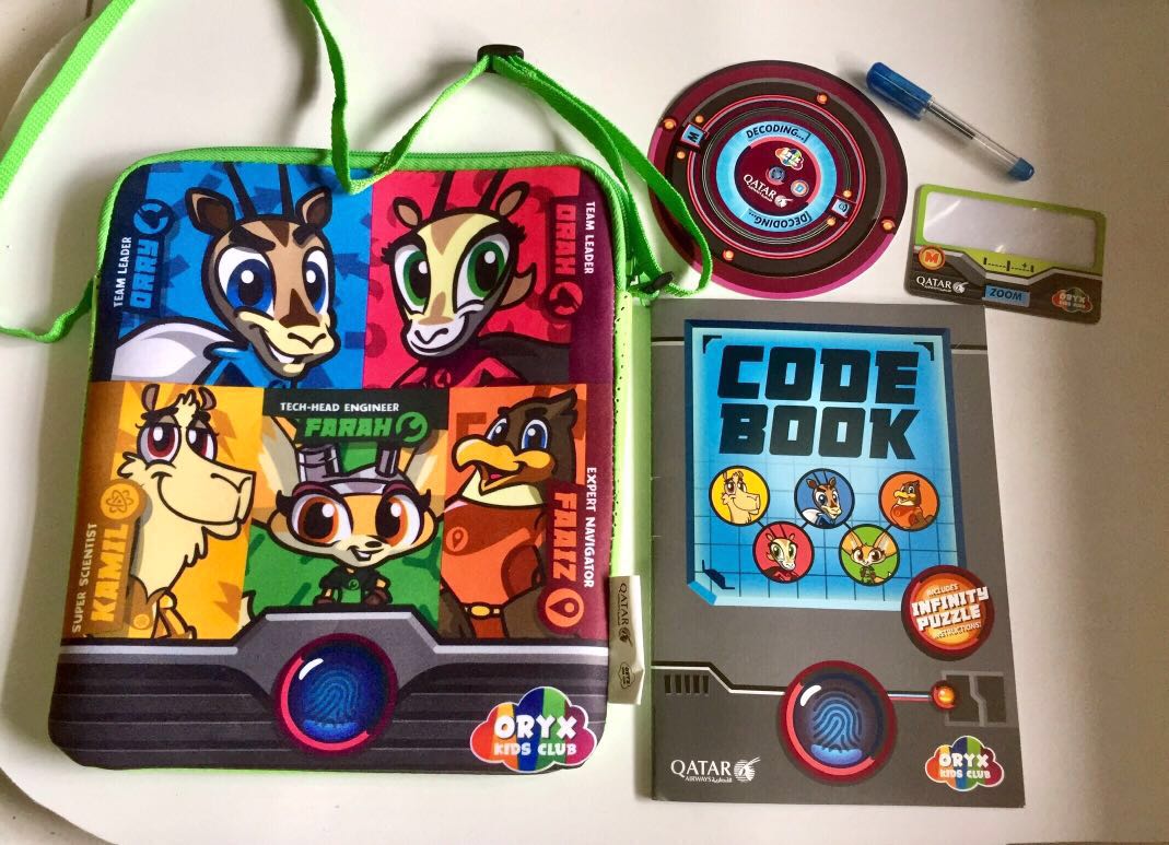 BN QATAR ORYX Kids Club Sling Bag with ORYX Heroes Code Book Limited ...