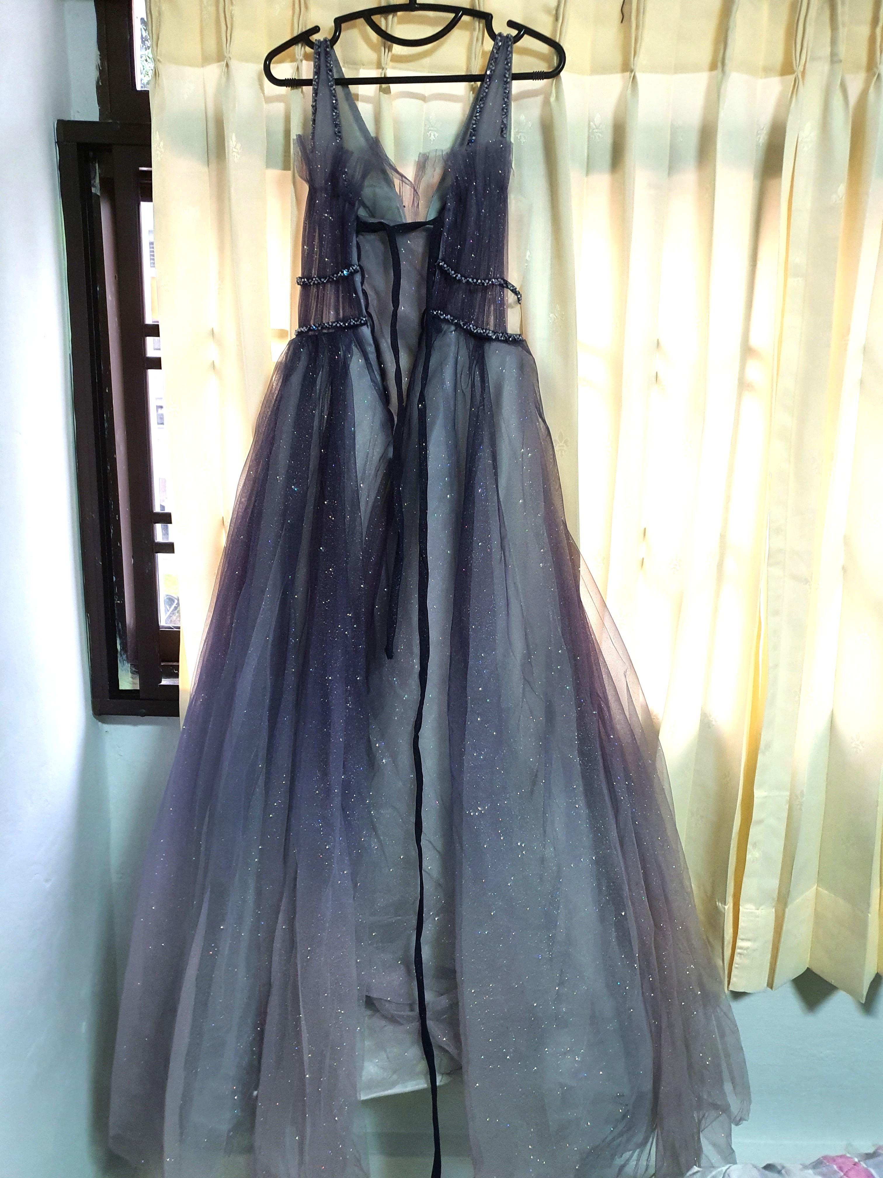 Brand new starry night gown, Women's Fashion, Dresses & Sets, Evening ...