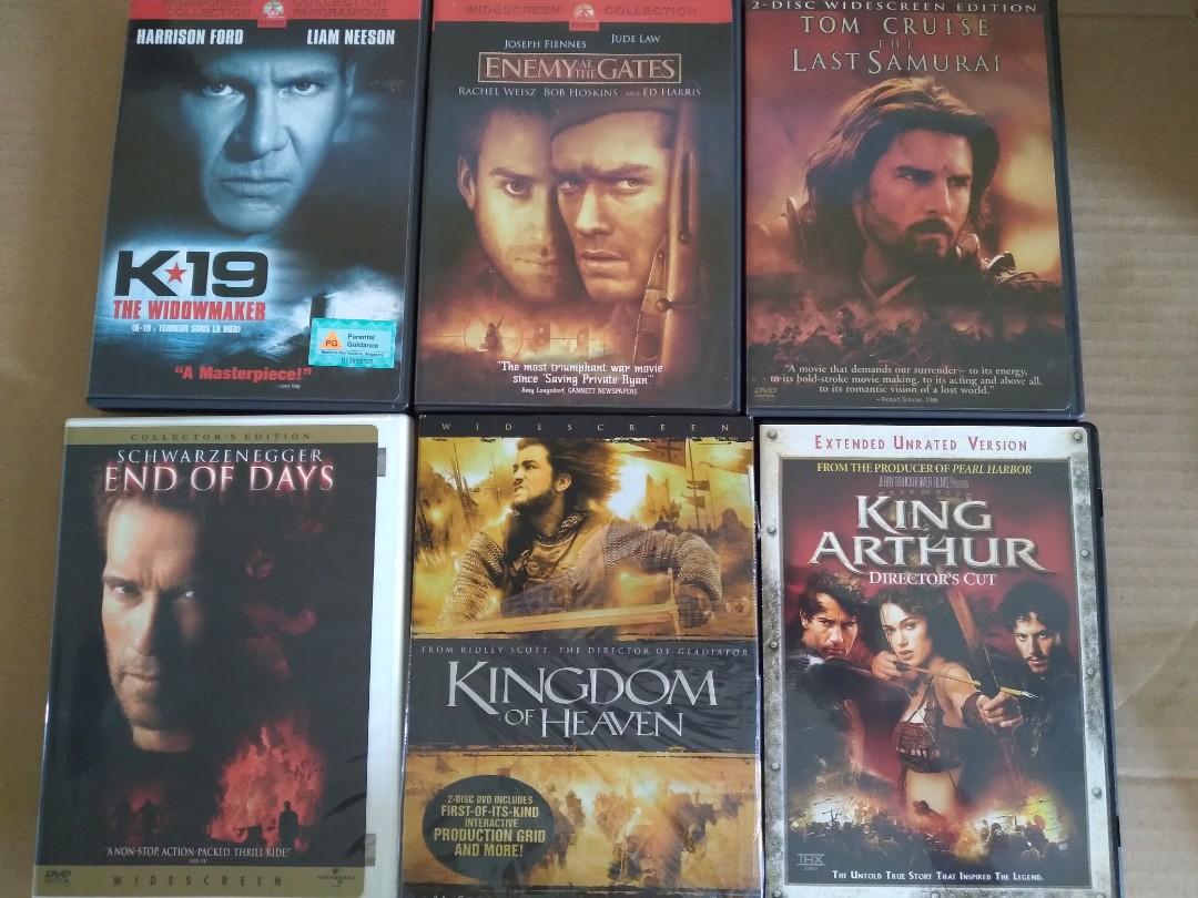 DVD code 1: K19,Enemy at the gates,Last samurai,End of days,Kingdom of ...