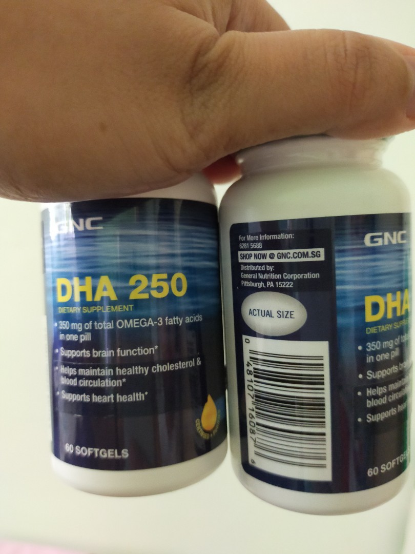 GNC DHA 250, Health & Nutrition, Health Supplements, Vitamins ...