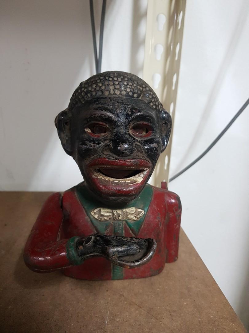 Cast Iron metal Jolly Niger Coin bank, Hobbies & Toys, Memorabilia ...
