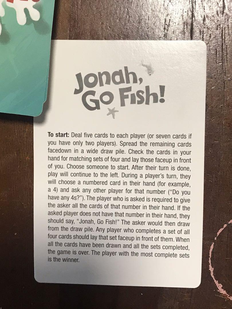 Jonah Go Fish!, Hobbies & Toys, Toys & Games on Carousell