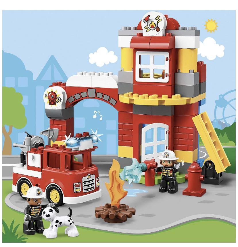 LEGO DUPLO Town Fire Station 10903 Building Blocks, 2019 (76 Pieces ...