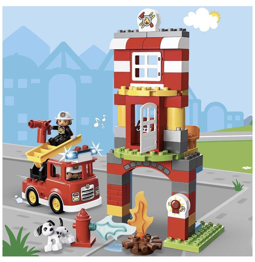 LEGO DUPLO Town Fire Station 10903 Building Blocks, 2019 (76 Pieces ...