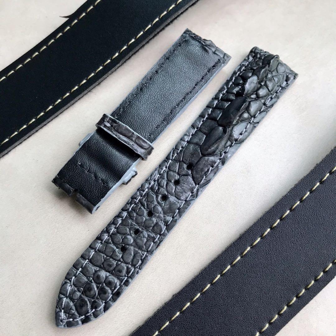 New 20mm genuine crocodile horn back hornback watch strap for seiko ...