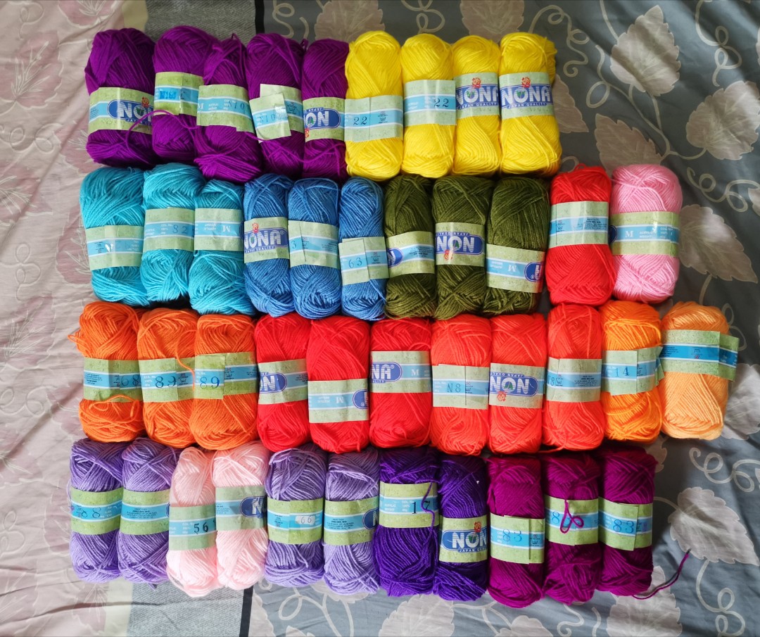 Nona yarn 4ply, Hobbies & Toys, Stationery & Craft, Craft Supplies ...
