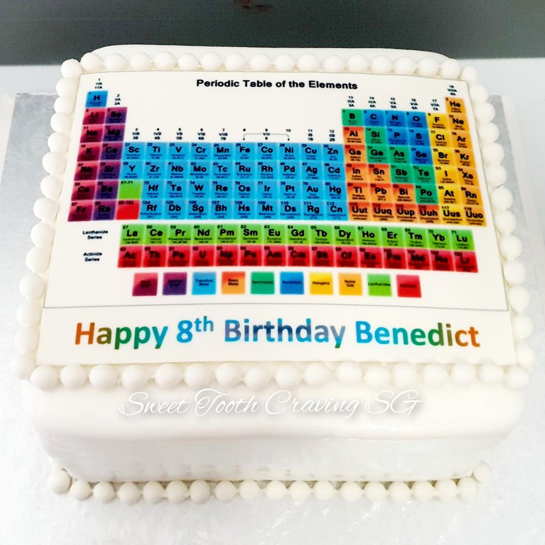 Periodic Table Cake, Furniture & Home Living, Kitchenware & Tableware ...