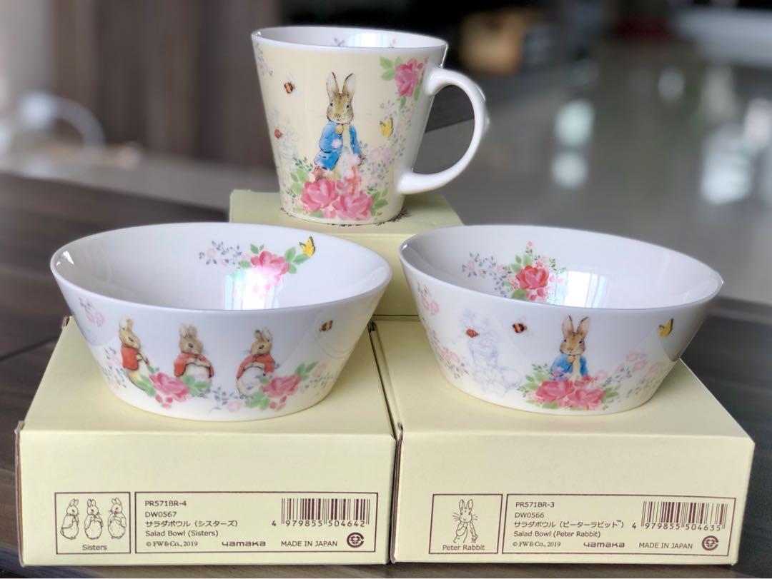 Peter Rabbit salad bowl (made in Japan), Furniture & Home Living ...