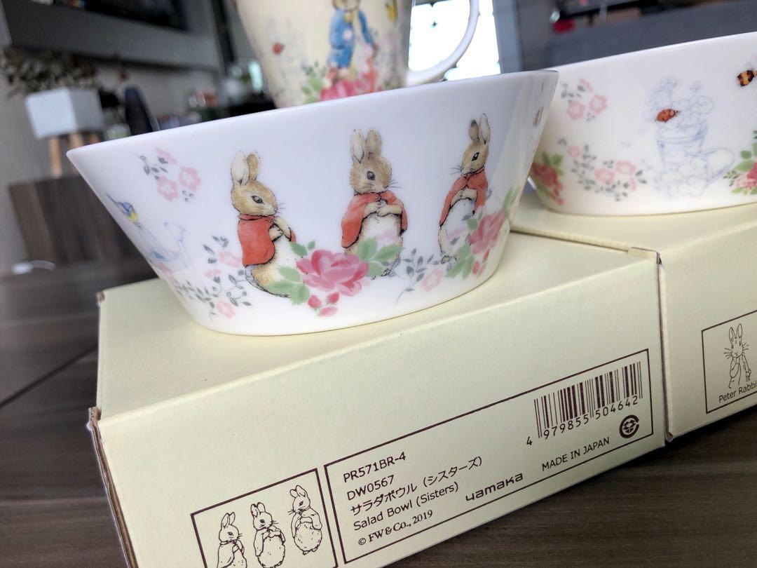 Peter Rabbit salad bowl (made in Japan), Furniture & Home Living ...