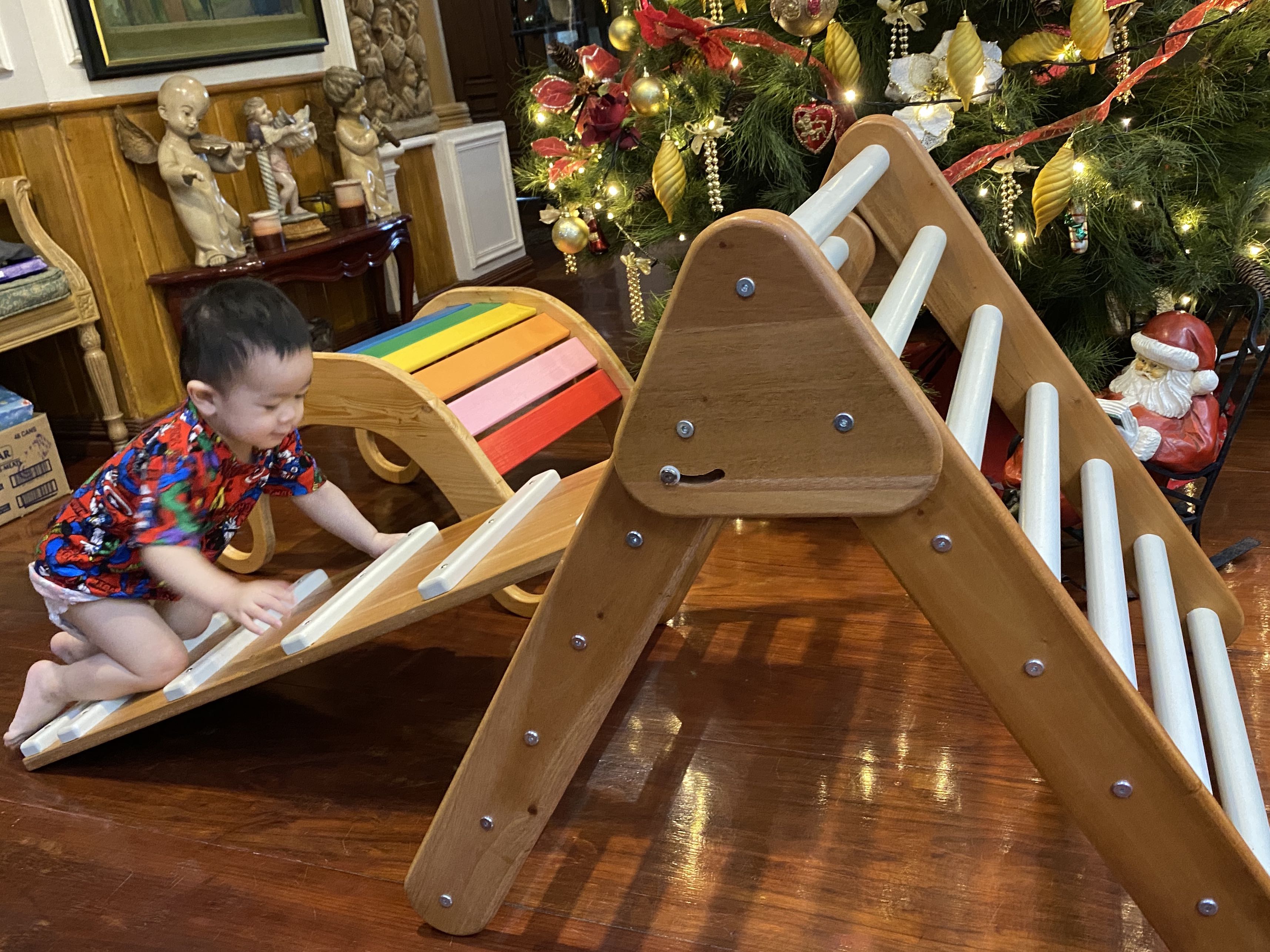 Pikler Triangle with ramp, Babies & Kids, Infant Playtime on Carousell