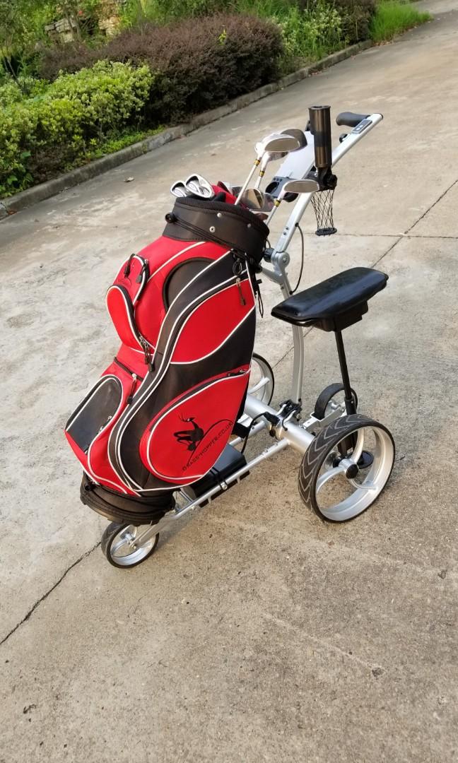 Used Remote control electric golf trolley Silver color, Sports ...