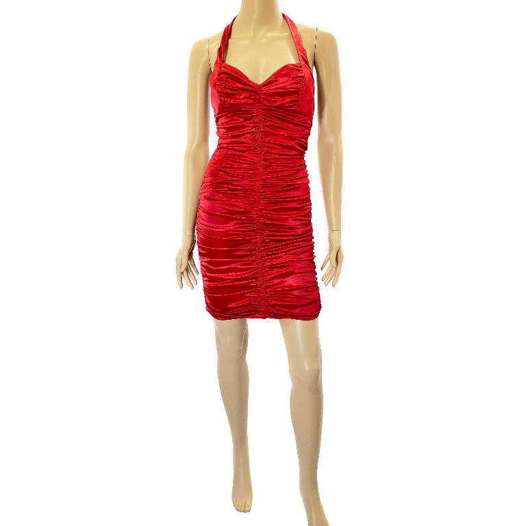 Ruby Rox Red Shirred Bodycon Dress, Women's Fashion, Dresses & Sets ...