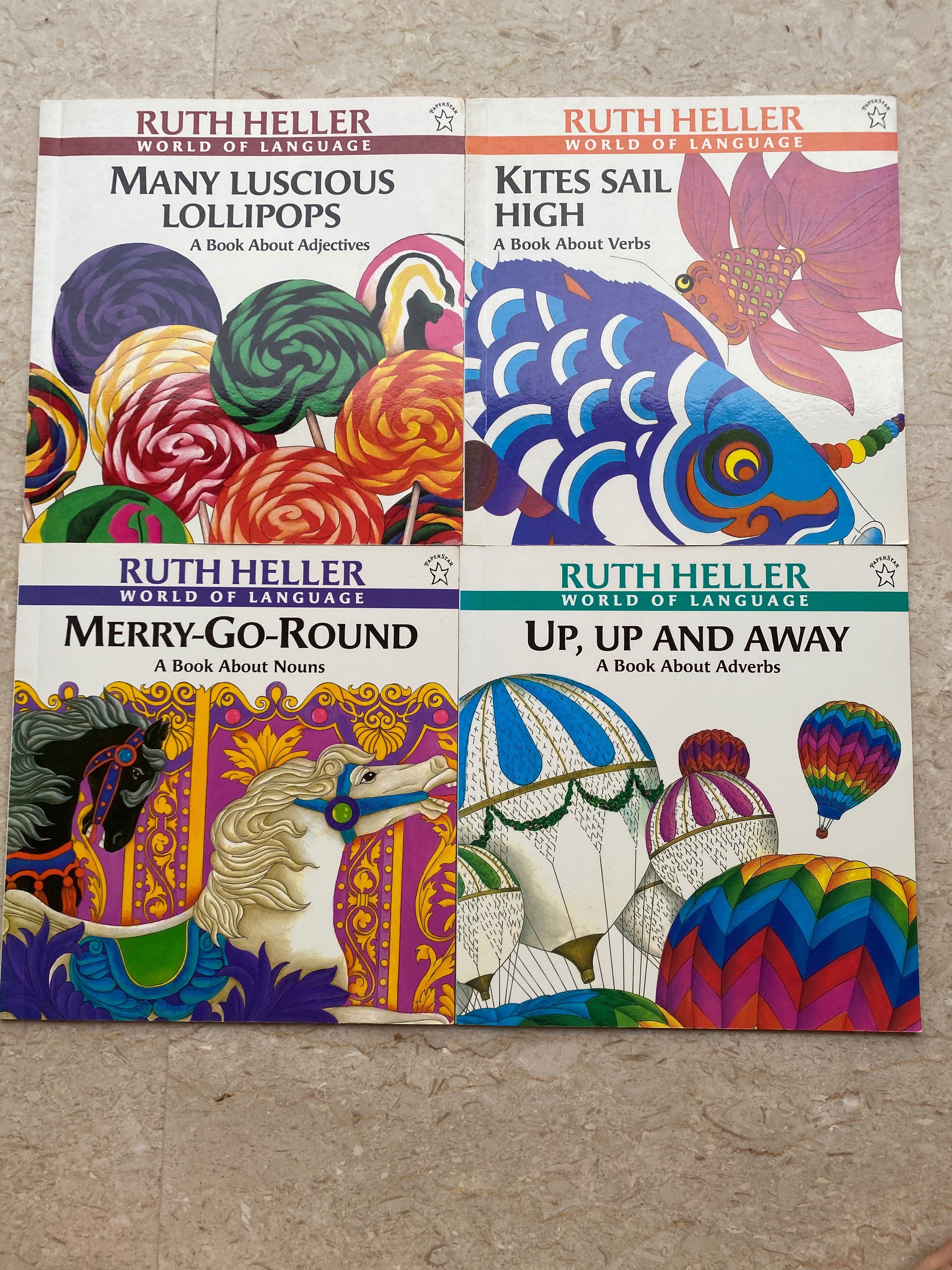 Ruth Heller World of Language : 4 Books About Nouns, Verbs, Adverbs and ...