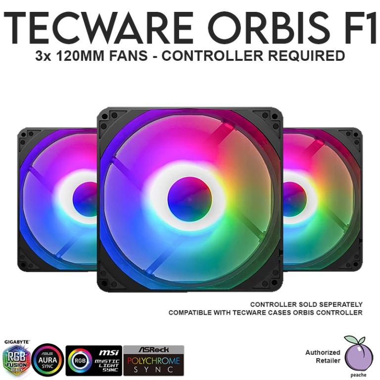 Tecware Orbis F1 ARGB 120MM RGB 3 Pack Case Fan Addon, Computers & Tech ...