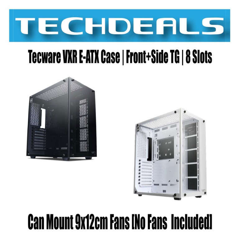 Tecware VXR E-ATX Case | Front+Side TG | 8 Slots | Can Mount 9x12cm ...