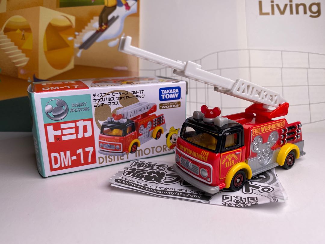 Tomica DM-17 Caspals Fire Truck Mickey Mouse Disney Motor 米奇老鼠 消防車 迪士尼, 興趣及遊戲, 玩具 & 遊戲類 - Carousell