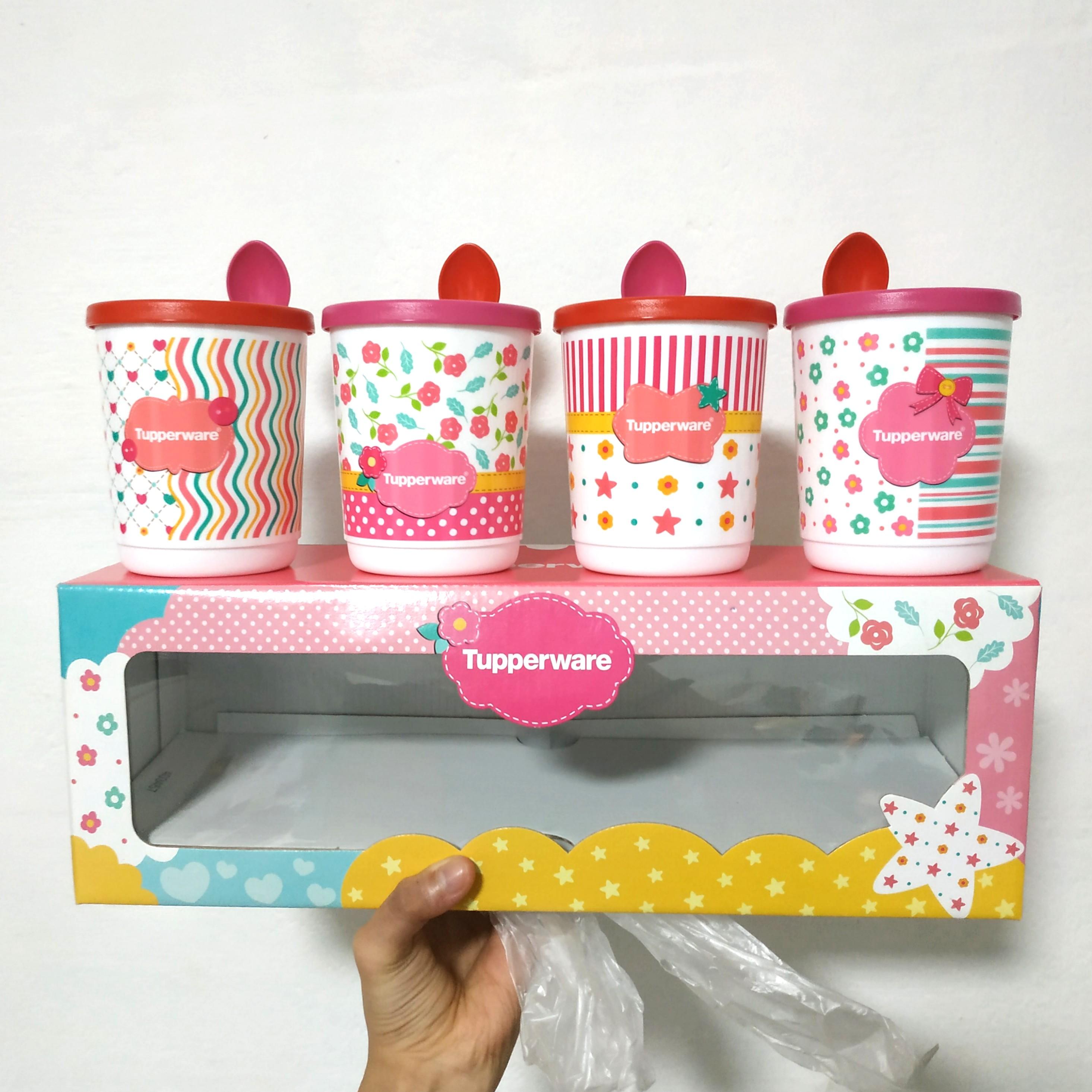 Tupperware 350 ml Limited Edition Blushing Pink Mug/ Cup with Spoon ...