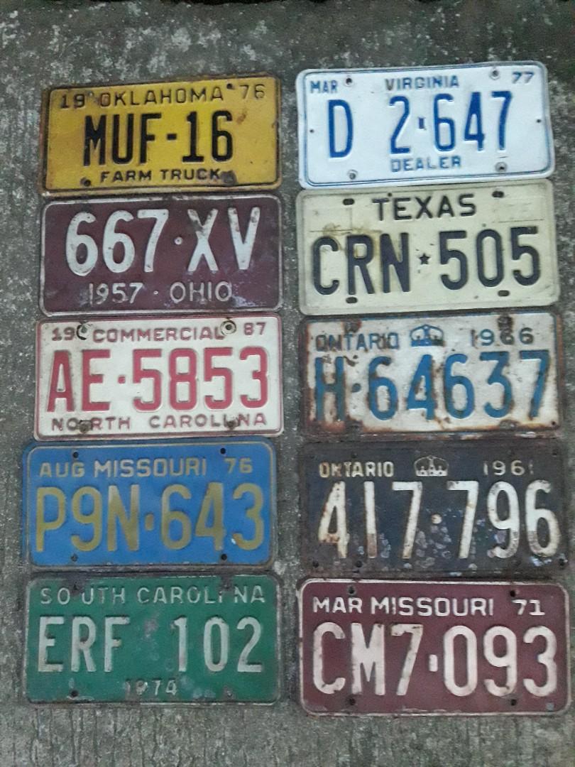 vintage car plates P500 each, cod via Lalamove, shipping J&T, JRS, ap ...