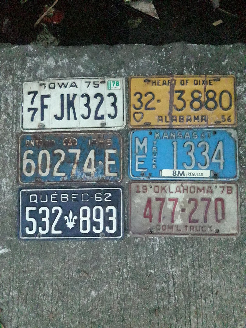 vintage car plates P500 each, cod via Lalamove, shipping J&T, JRS, ap ...