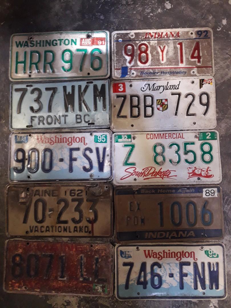 vintage car plates P500 each, cod via Lalamove, shipping J&T, JRS, ap ...
