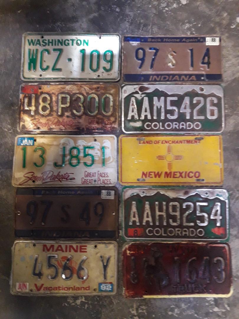 vintage car plates P500 each, cod via Lalamove, shipping J&T, JRS, ap ...