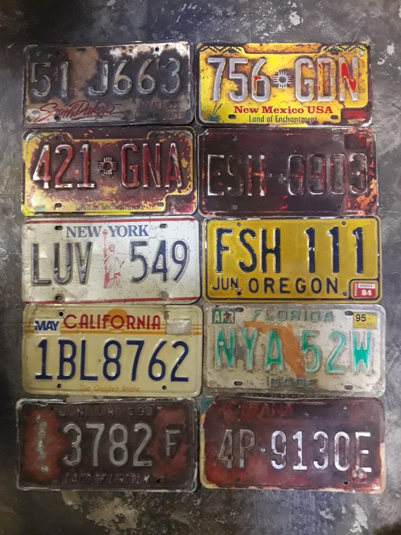 vintage car plates P500 each, cod via Lalamove, shipping J&T, JRS, ap ...