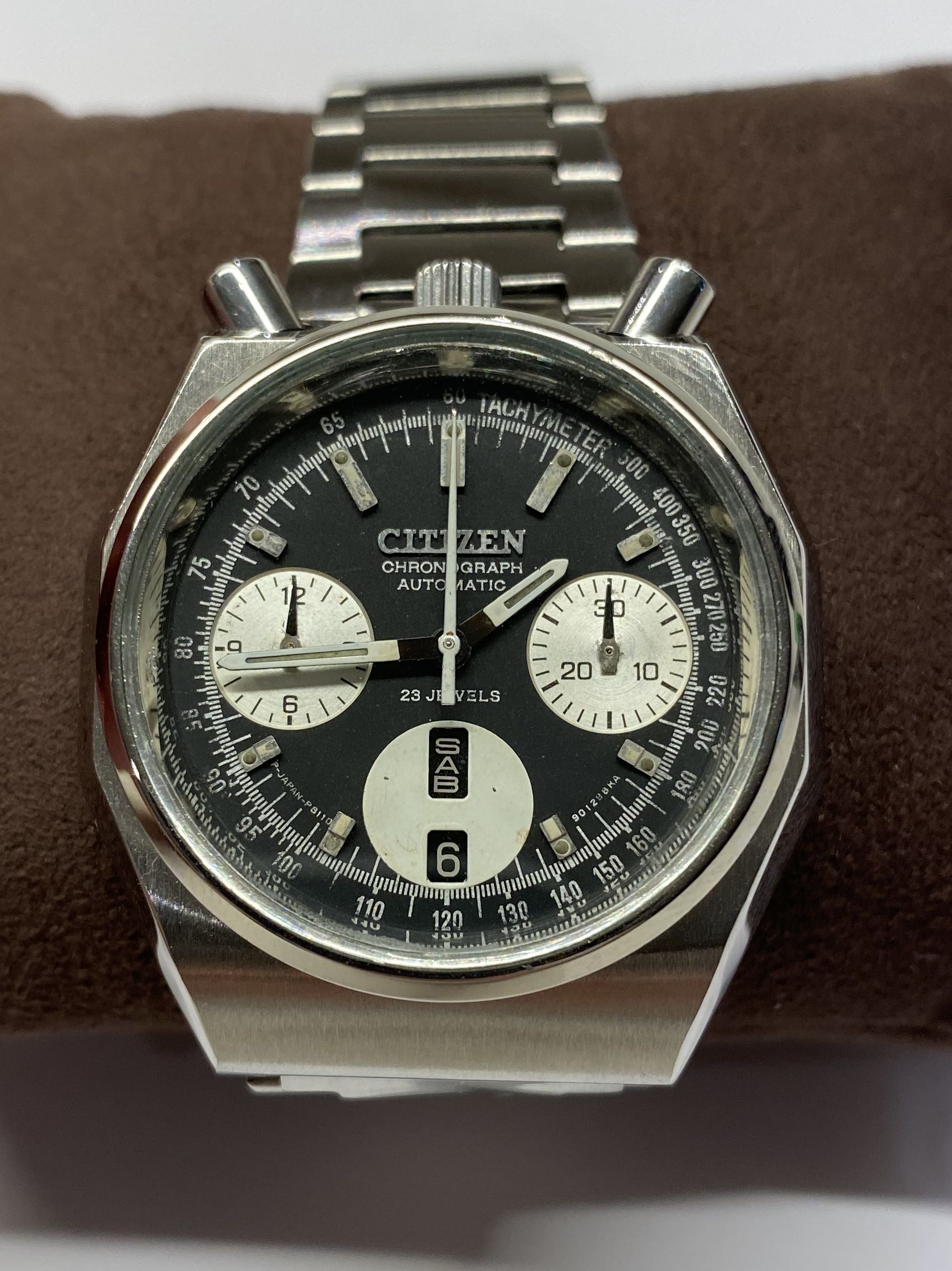 vintage citizen bullhead octagon panda (ref 67-9356) with original ...