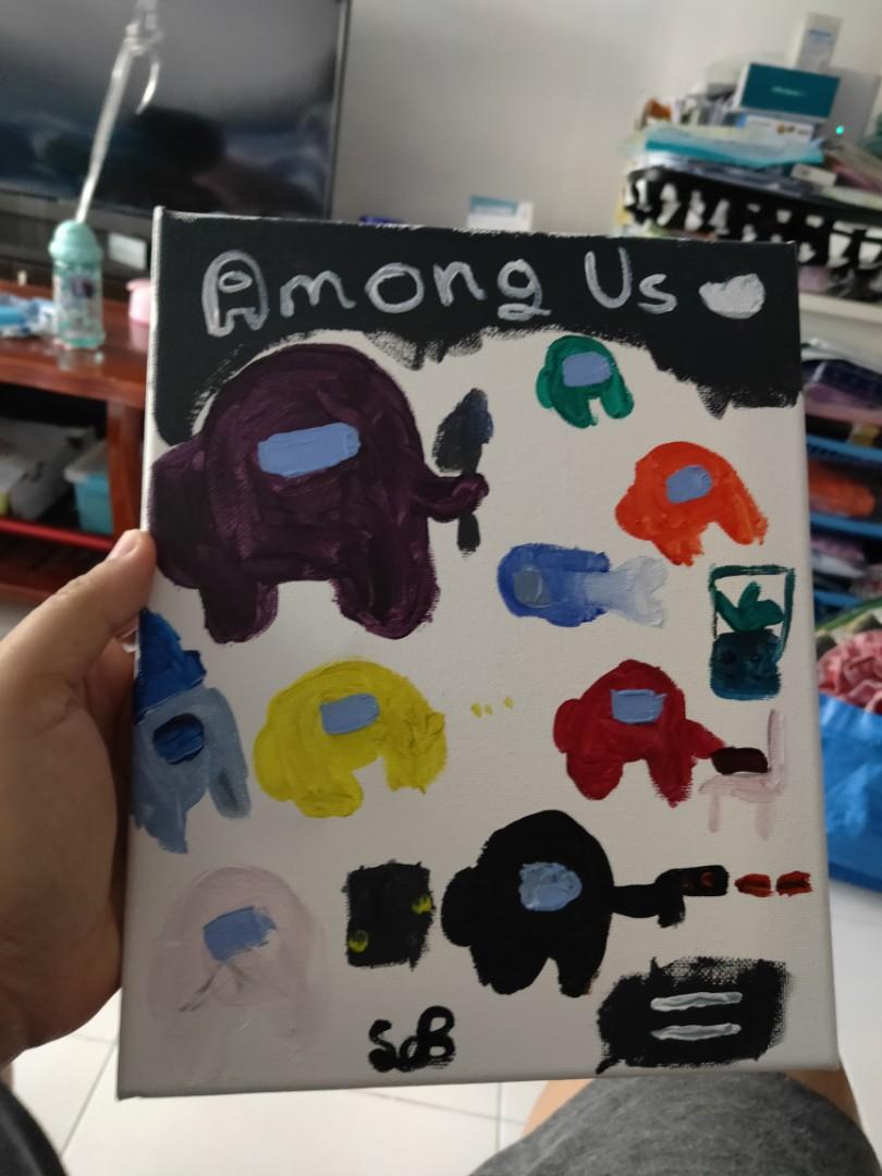 Among us painting, Hobbies & Toys, Stationery & Craft, Art & Prints on ...