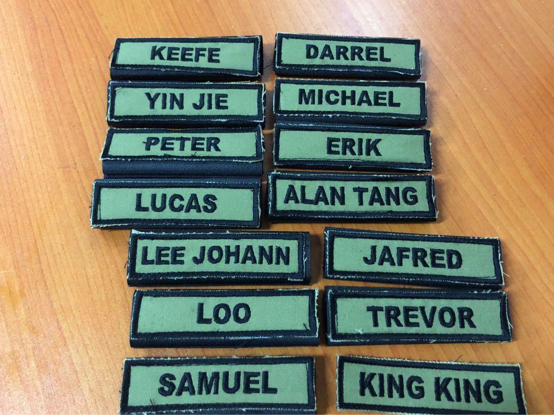 Army No.4 LBV Police C/D Embroidery name tag, Everything Else on Carousell