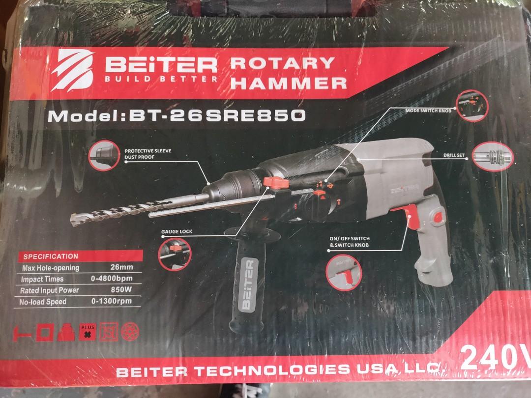BEITER 850W Rotary Hammer Drill, Everything Else on Carousell