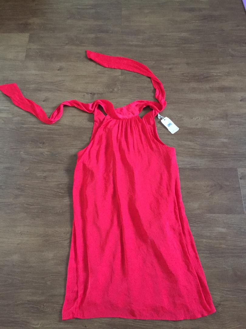 Brand new with tag halter chili red dress US designer, Women's Fashion ...