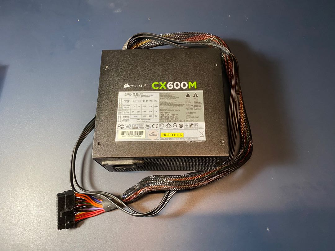 Corsair 600W PSU CX600M, Computers & Tech, Parts & Accessories ...