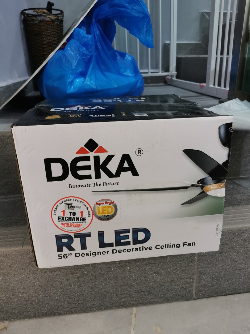 Deka RT LED Ceiling fan, Furniture & Home Living, Lighting & Fans ...