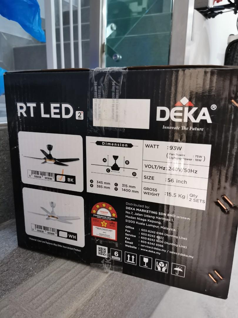 Deka RT LED Ceiling fan, Furniture & Home Living, Lighting & Fans ...