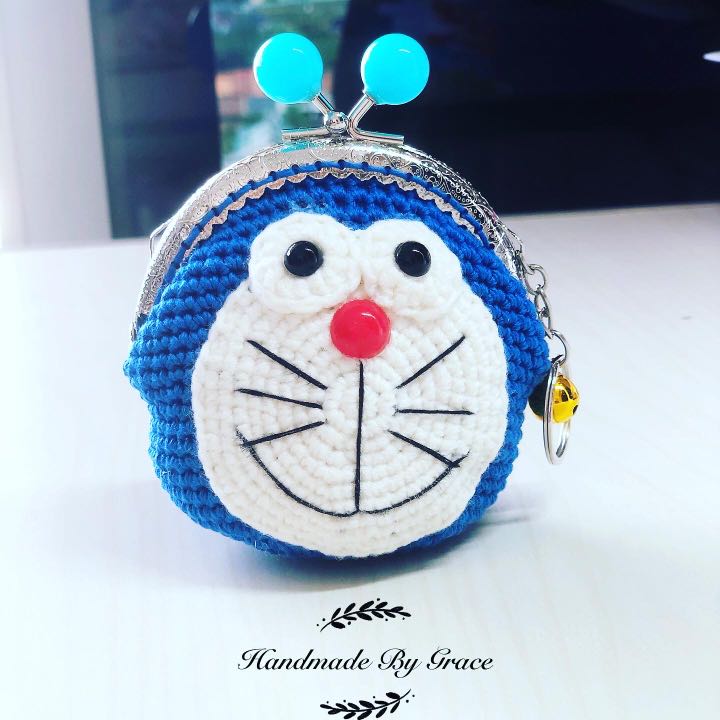 Doraemon pouch / coin pouch / Doraemon bag, Design & Craft, Handmade ...