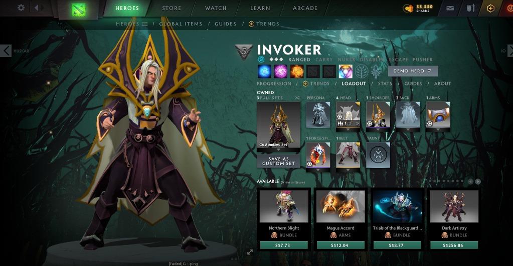 Dota 2 Invoker Sets