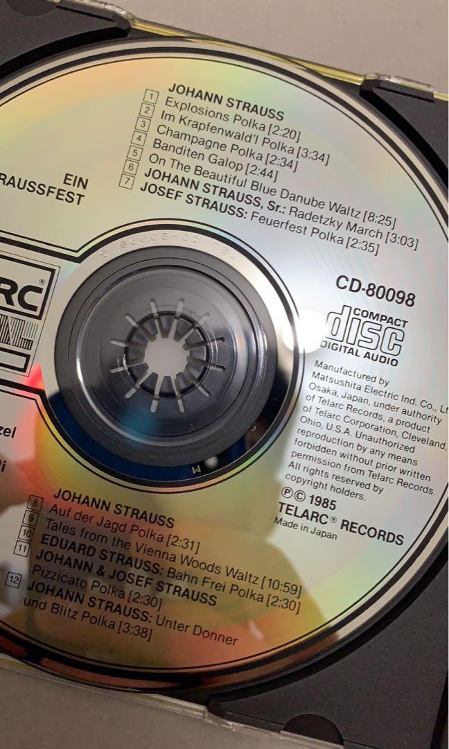 Erich Kunzel Ein Straussfest 32CD-80098 Telarc 松下日本製 有側紙 紅衫仔, 興趣及遊戲, 收藏品及紀念品, 明星周邊 - Carousell