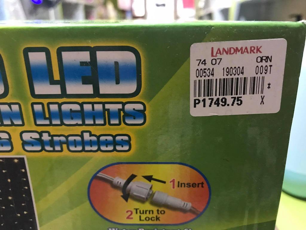 FUJI BRIGHT 360 LED Strobe Curtain Christmas Lights, Furniture & Home ...