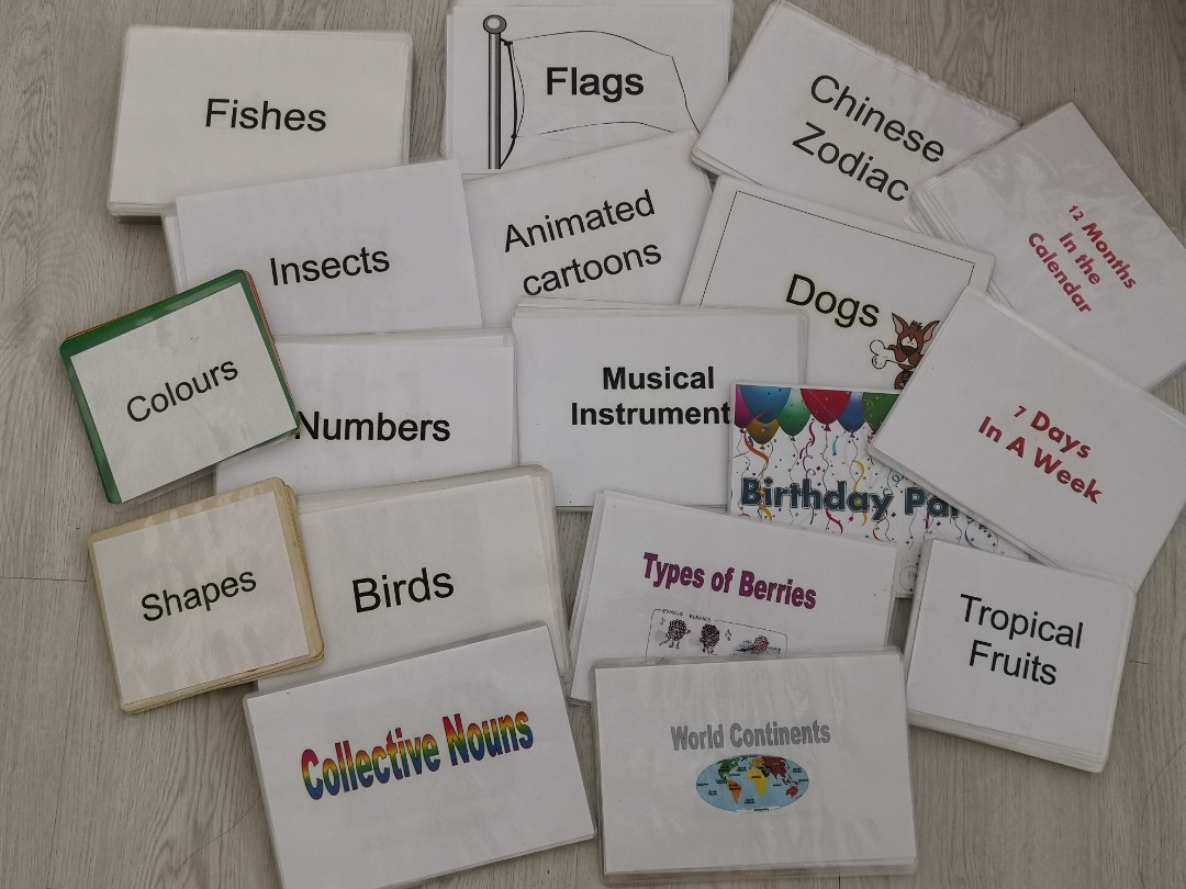 Laminated Full Colour Flash Cards, Hobbies & Toys, Stationery & Craft ...