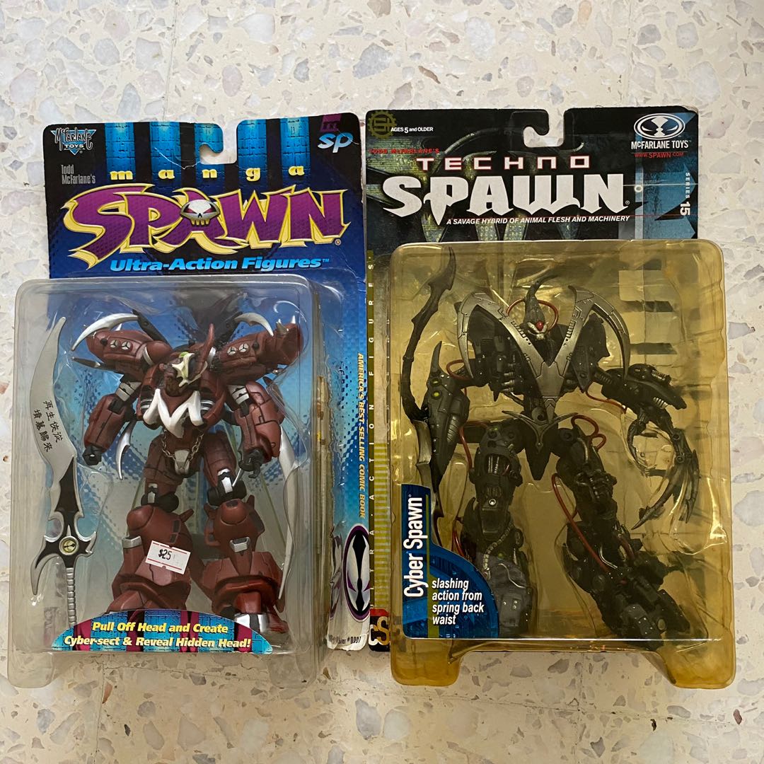 McFarlane’s Manga Spawn, Cyber Spawn and Malebolgia., Hobbies & Toys, Toys & Games on Carousell
