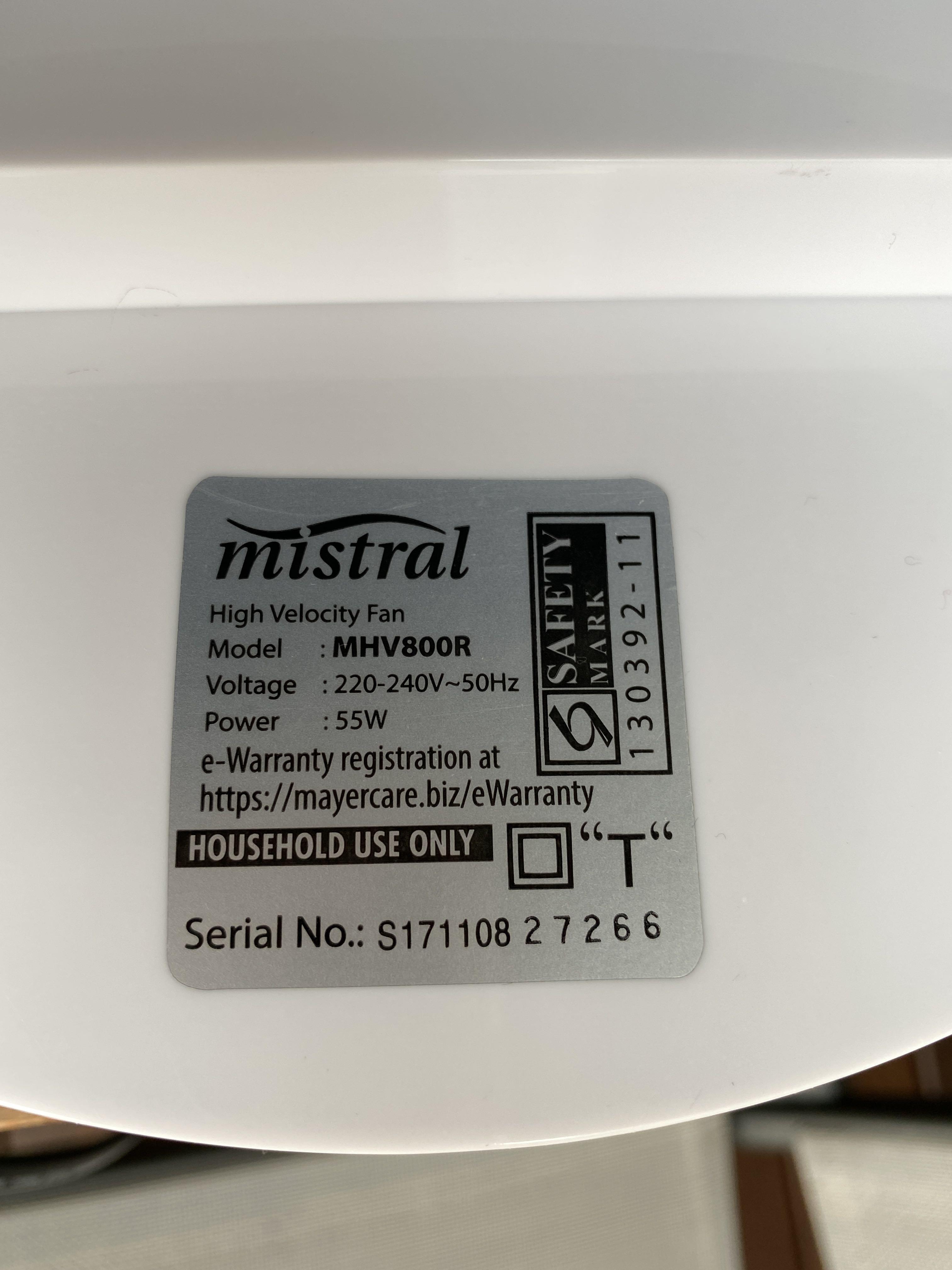 Mistral fan w remote control, Furniture & Home Living, Lighting & Fans ...