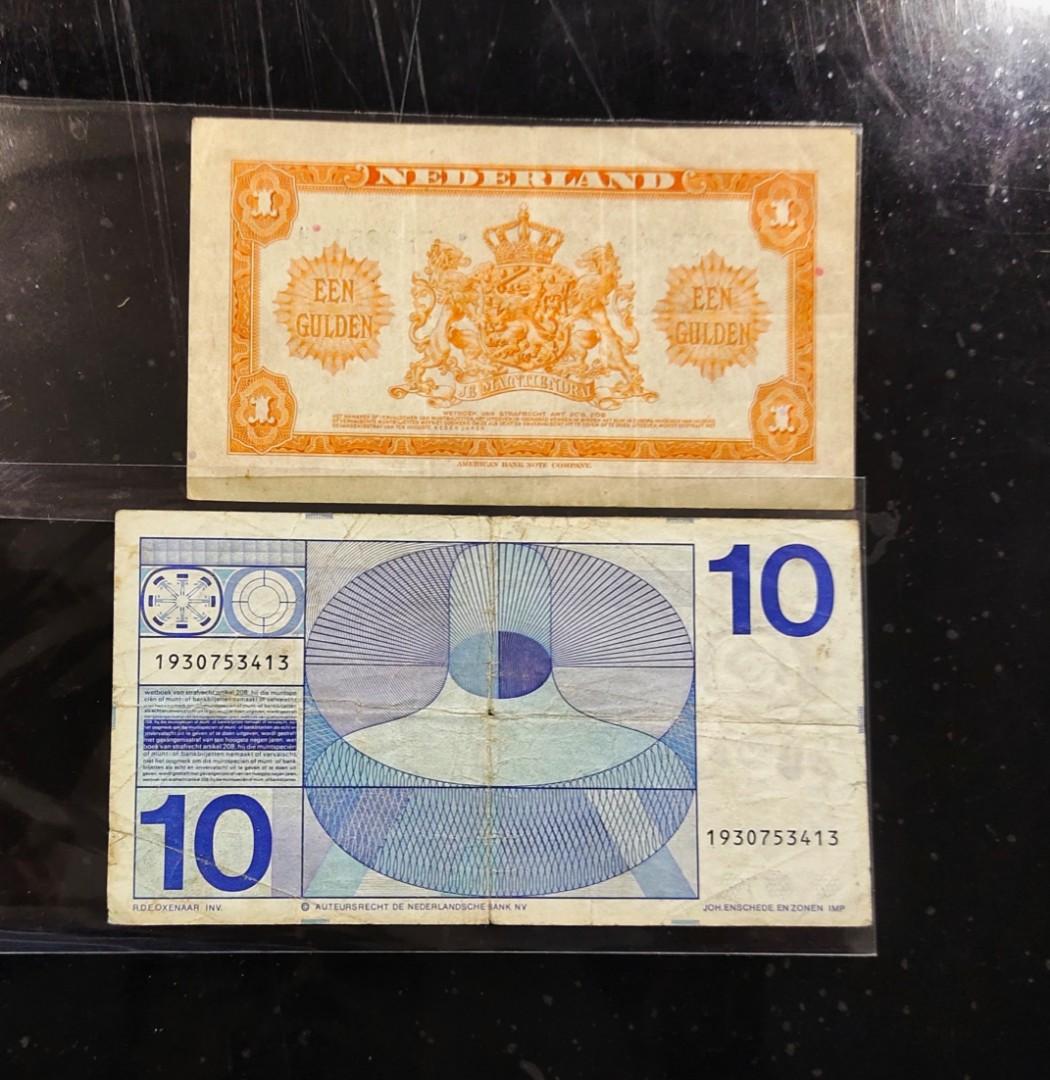 Netherlands Banknotes Currency x 2 see description, Vintage ...