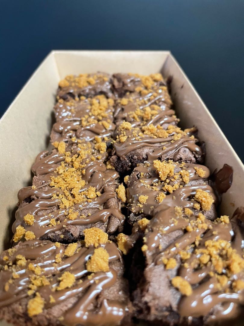 Nutella Lotus Biscoff Brownie, Food & Drinks, Homemade Bakes on Carousell