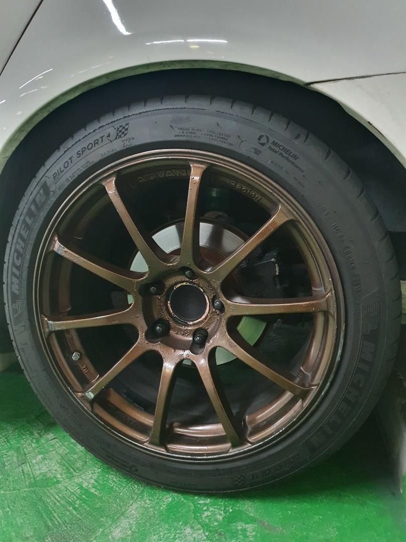 Original Advan RS Rims, Car Accessories, Tyres & Rims on Carousell