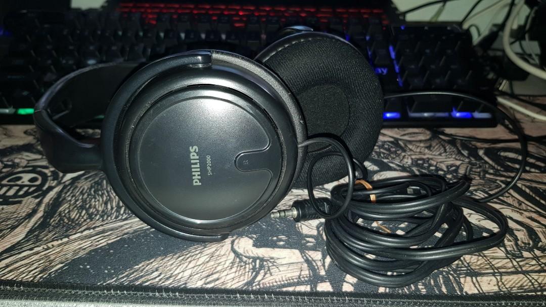 Philips SHP2000 - Adjustable Over-Ear Stereo Corded Audio Headphones ...