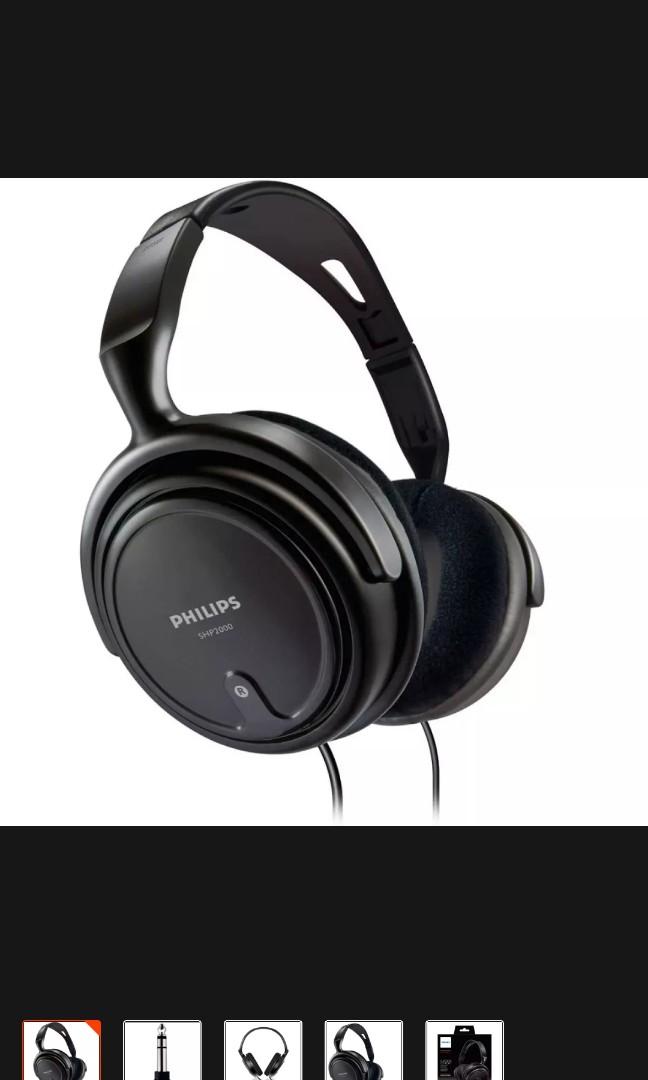 Philips SHP2000 - Adjustable Over-Ear Stereo Corded Audio Headphones ...